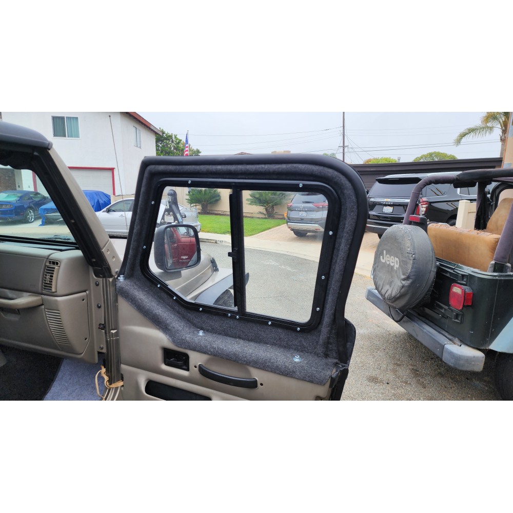 PAIR / 1997-2006 TJ Half Door Glass Slider Set
